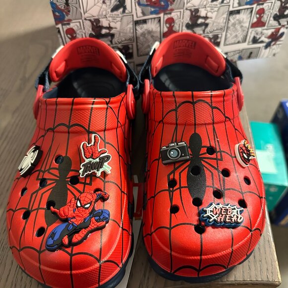 CROCS | Shoes | Crocs Kids Team Spiderman All Terrain Clogs Navy Size ...